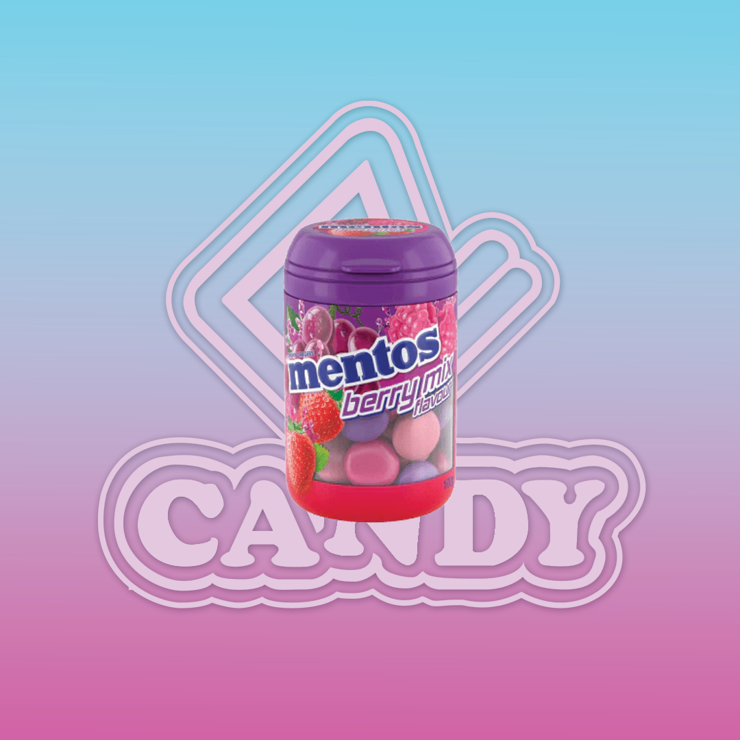 Mentos Chewing Candy Berry Flavor (Raspberry, Blackcurrant, Blueberry ...